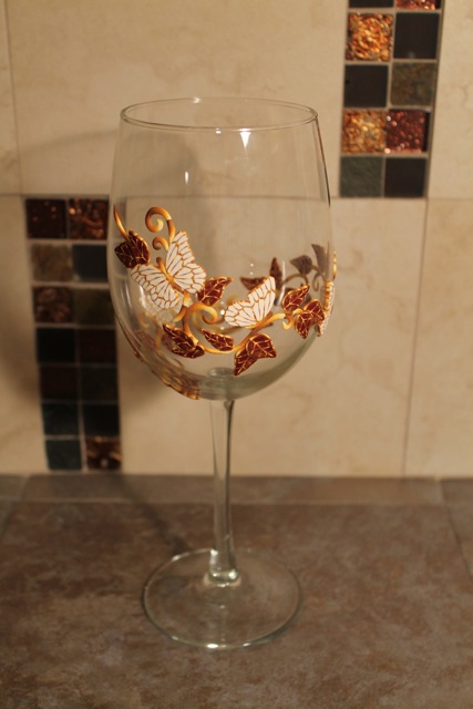 Polymer Clay Fall Wine Glass | Polymer Clay Workshop