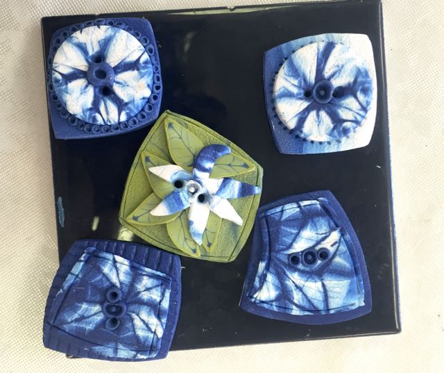 Polymer Clay Indigo Shibori Canes | Polymer Clay Workshop